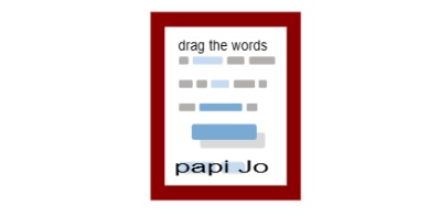 Arrastar Palavras Papi Jo | H5P.PT